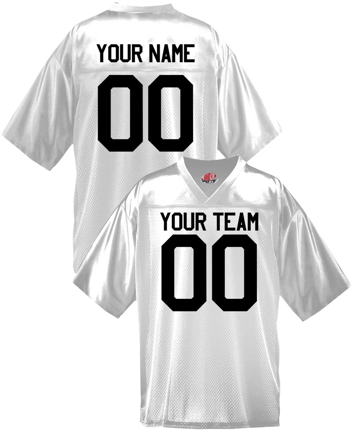 White Custom Football Jersey Personalized with Your Names and Numbers ...